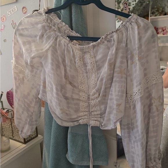 Surf Gypsy | Tops | Surf Gypsy Cinched Star Crop Top | Poshmark